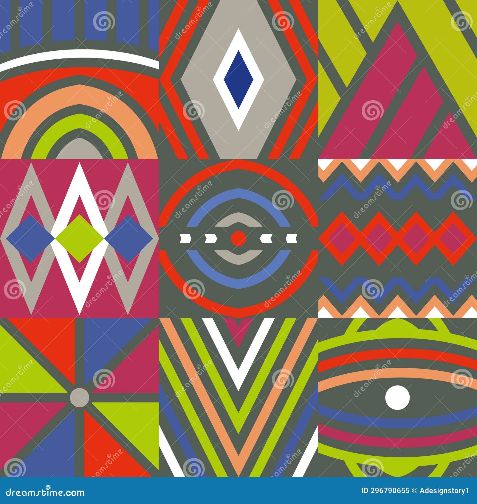Colourfull Zulu Design Pattern Backgrounds Stock Illustration ...
