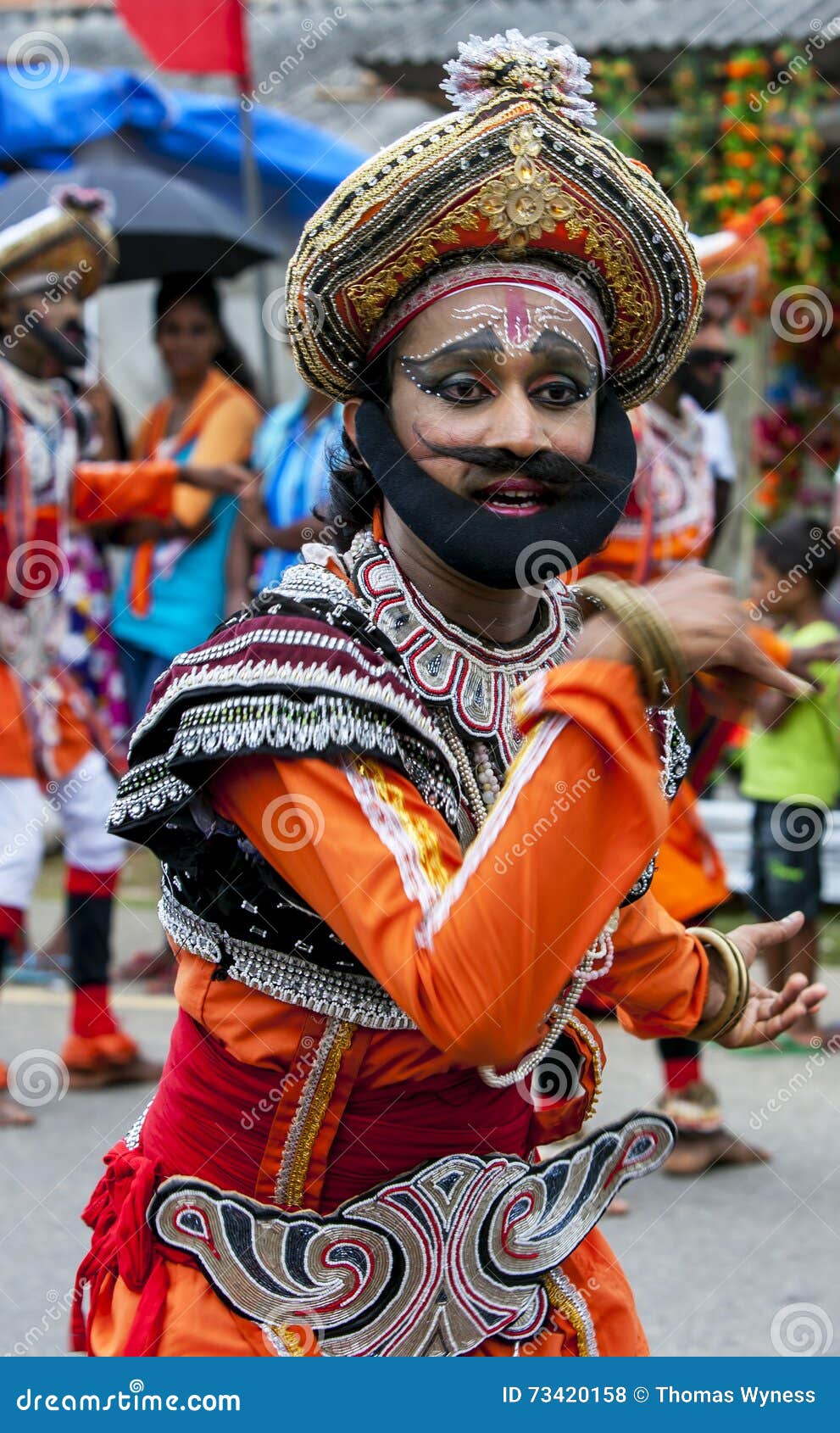 A Ves Dancer Performs At The Esala Perahera Theatre Show In Kandy, Sri ...