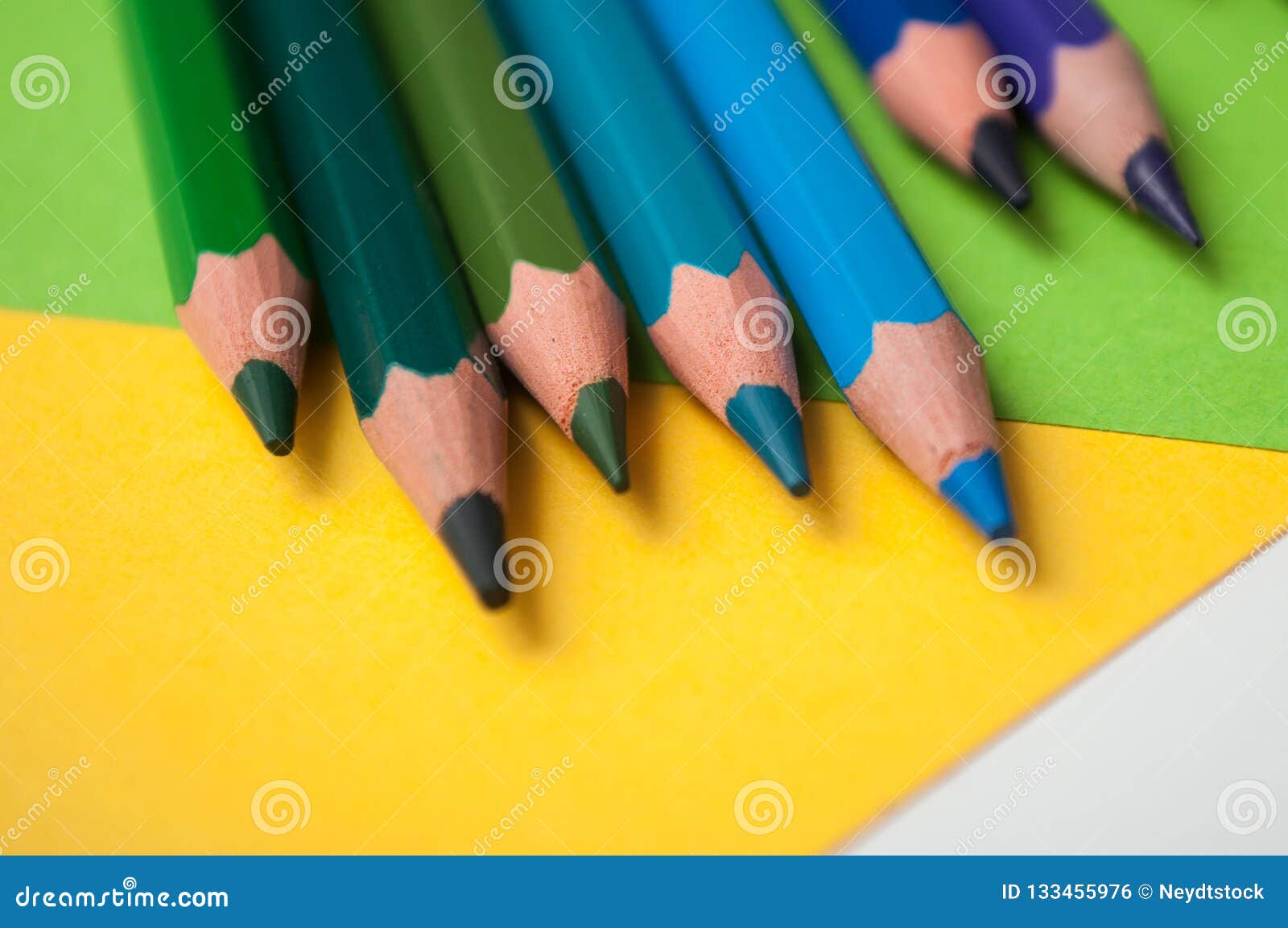 Colouring Pencils on Color Background Stock Photo - Image of macro ...