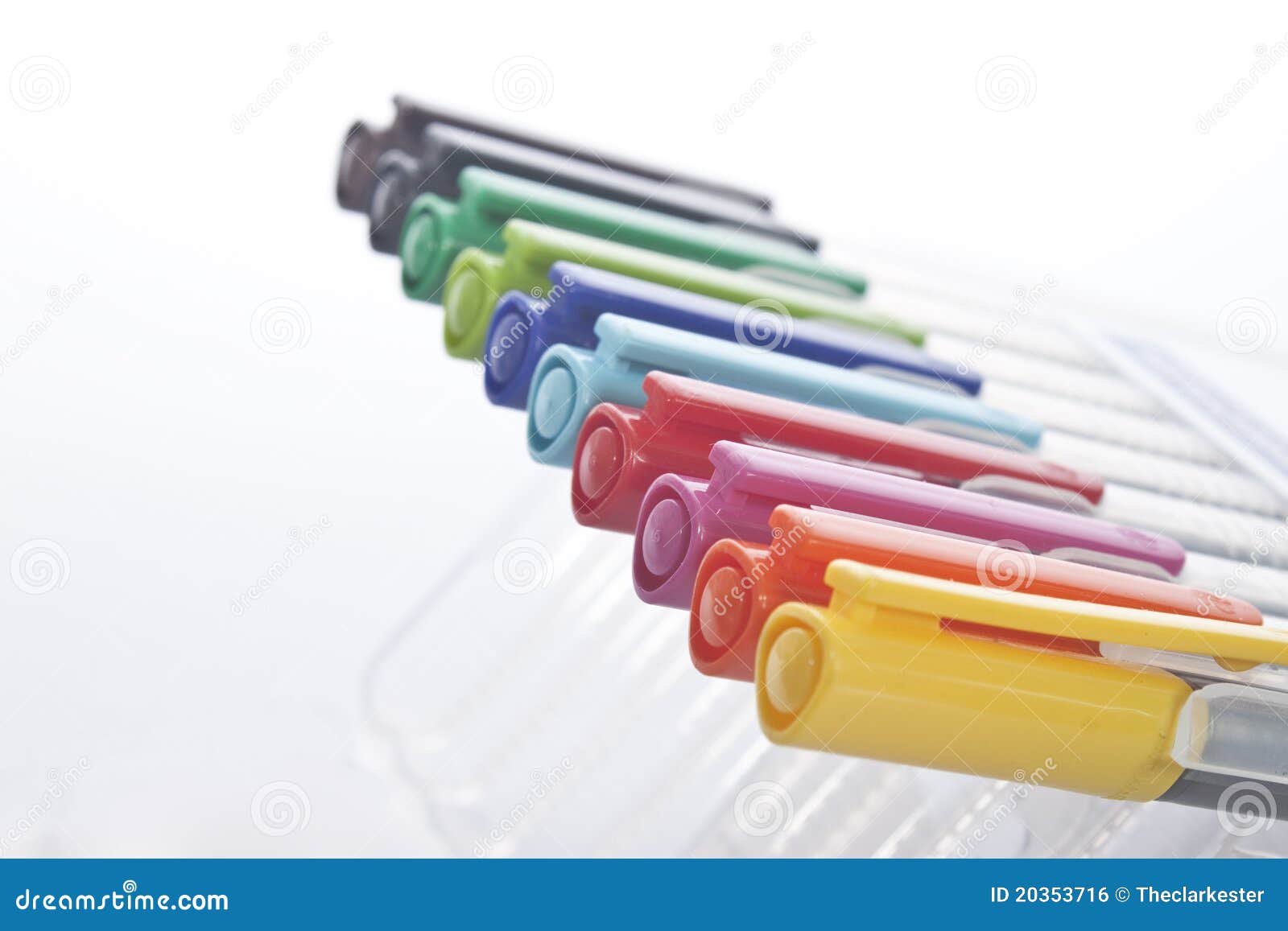 Colouring Pens - Different Colours in a Line Stock Photo - Image of ...