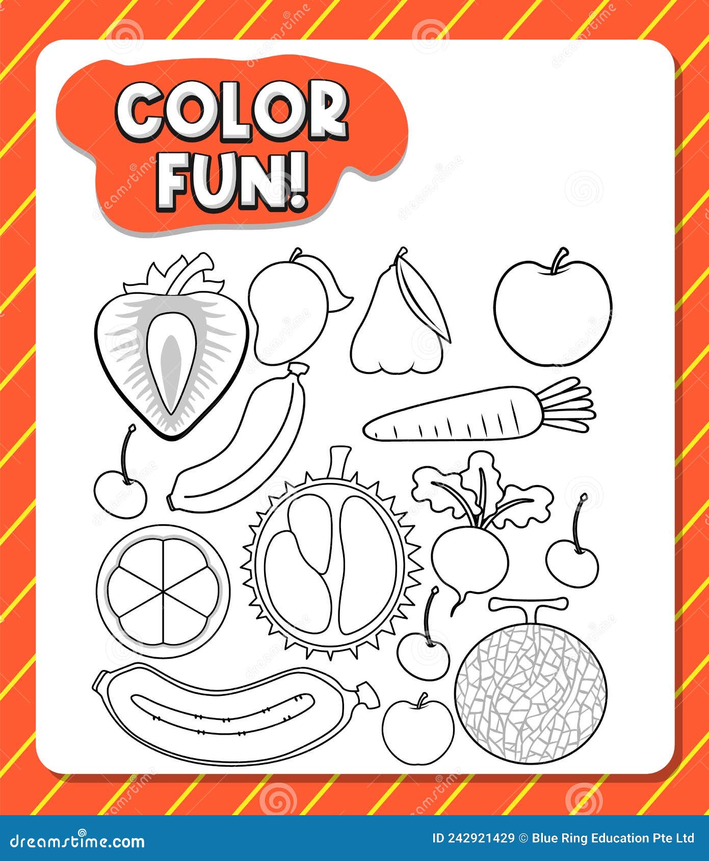 Colouring Worksheet For Student Vector Illustration | CartoonDealer.com ...