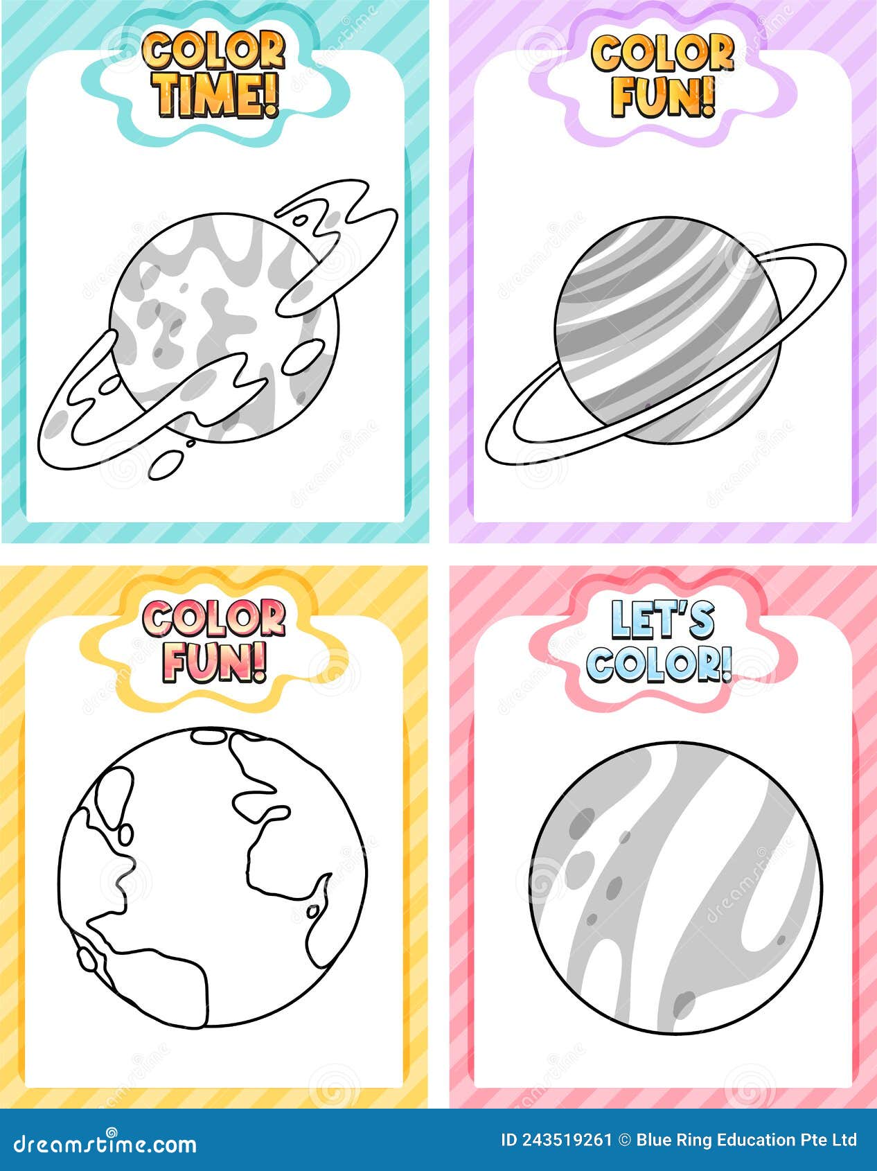 Colouring Worksheet for Student Stock Vector - Illustration of learning ...