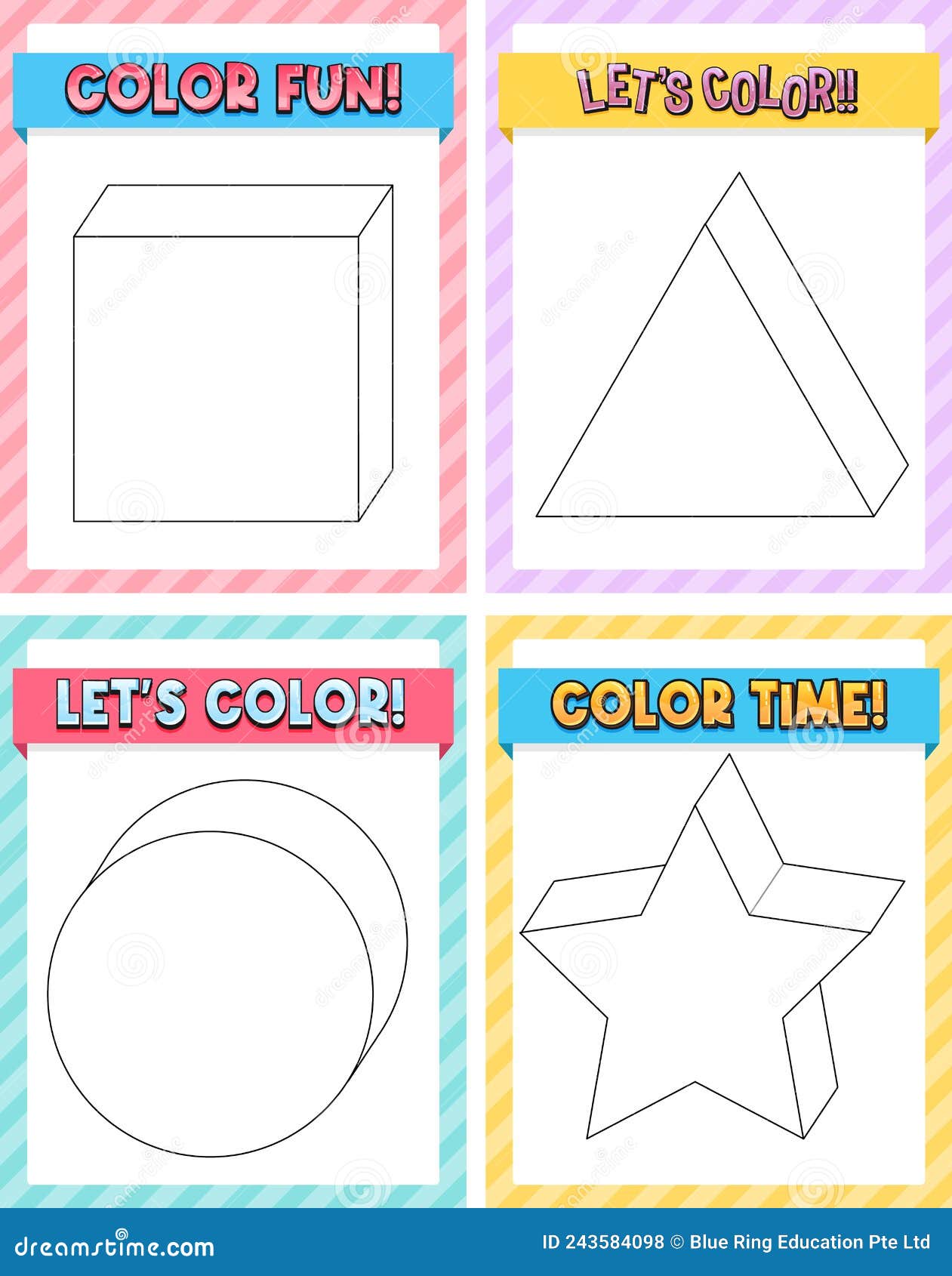 Colouring Worksheet For Student Cartoon Vector | CartoonDealer.com ...