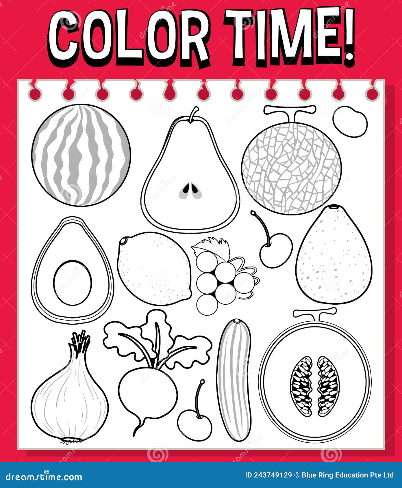Colouring Worksheet For Student Cartoon Vector | CartoonDealer.com ...