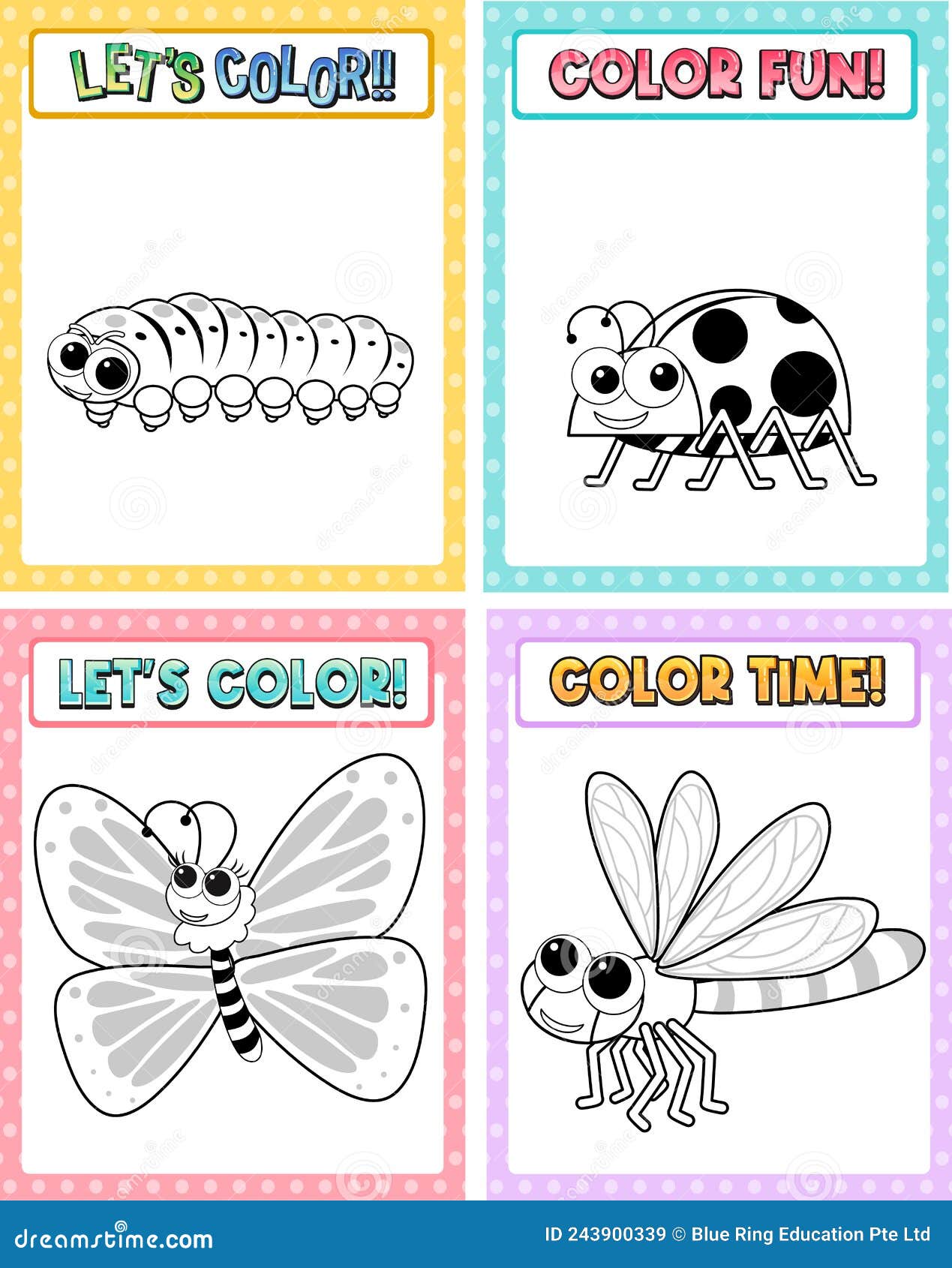 Colouring Worksheet For Student Cartoon Vector | CartoonDealer.com ...