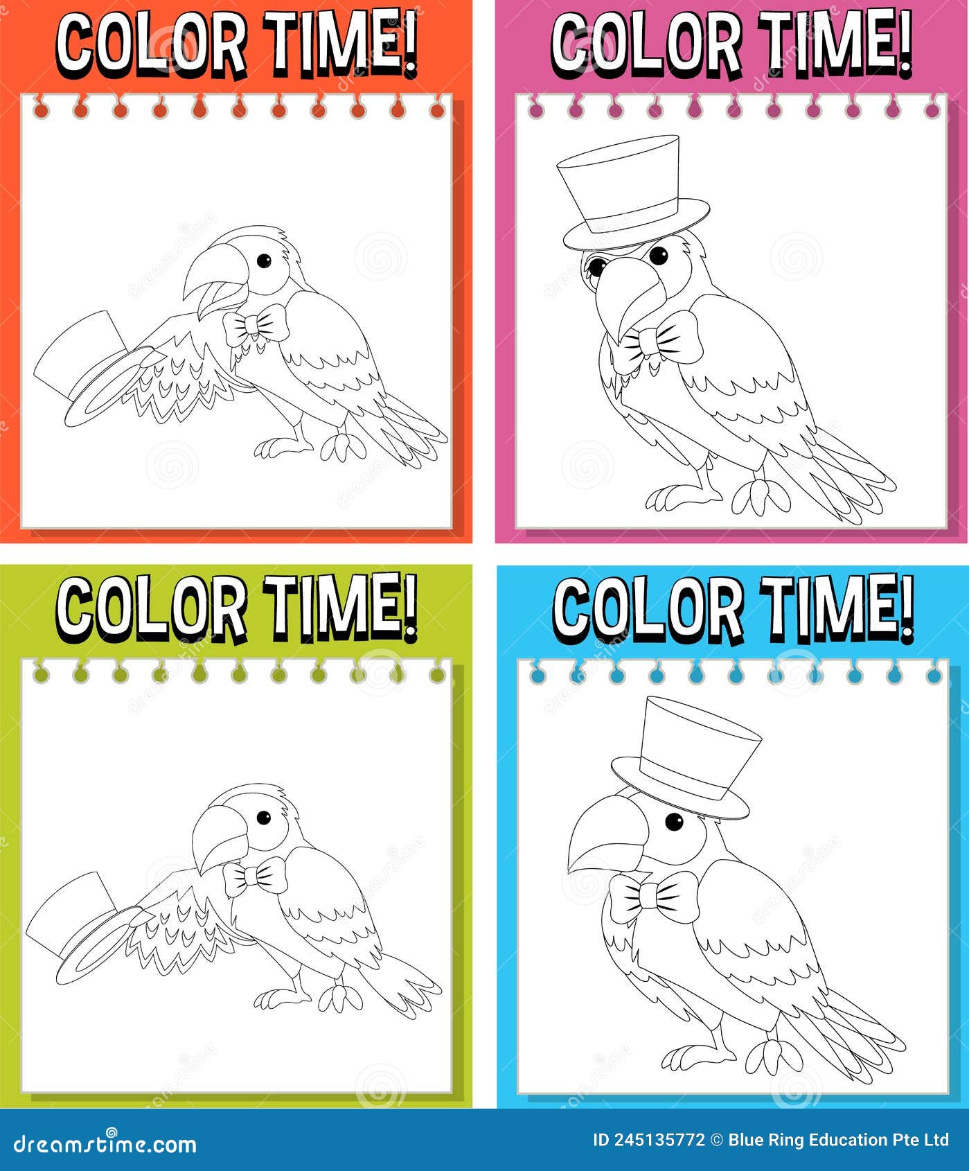 Colouring Worksheet For Student Vector Illustration | CartoonDealer.com ...