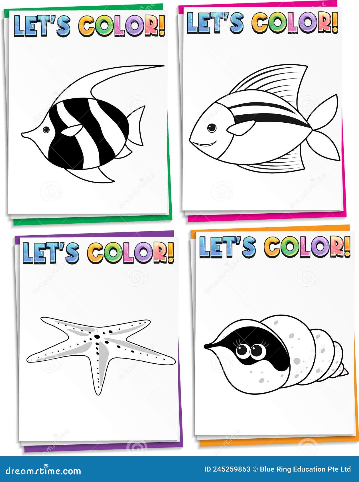 Colouring Worksheet For Student Cartoon Vector | CartoonDealer.com ...