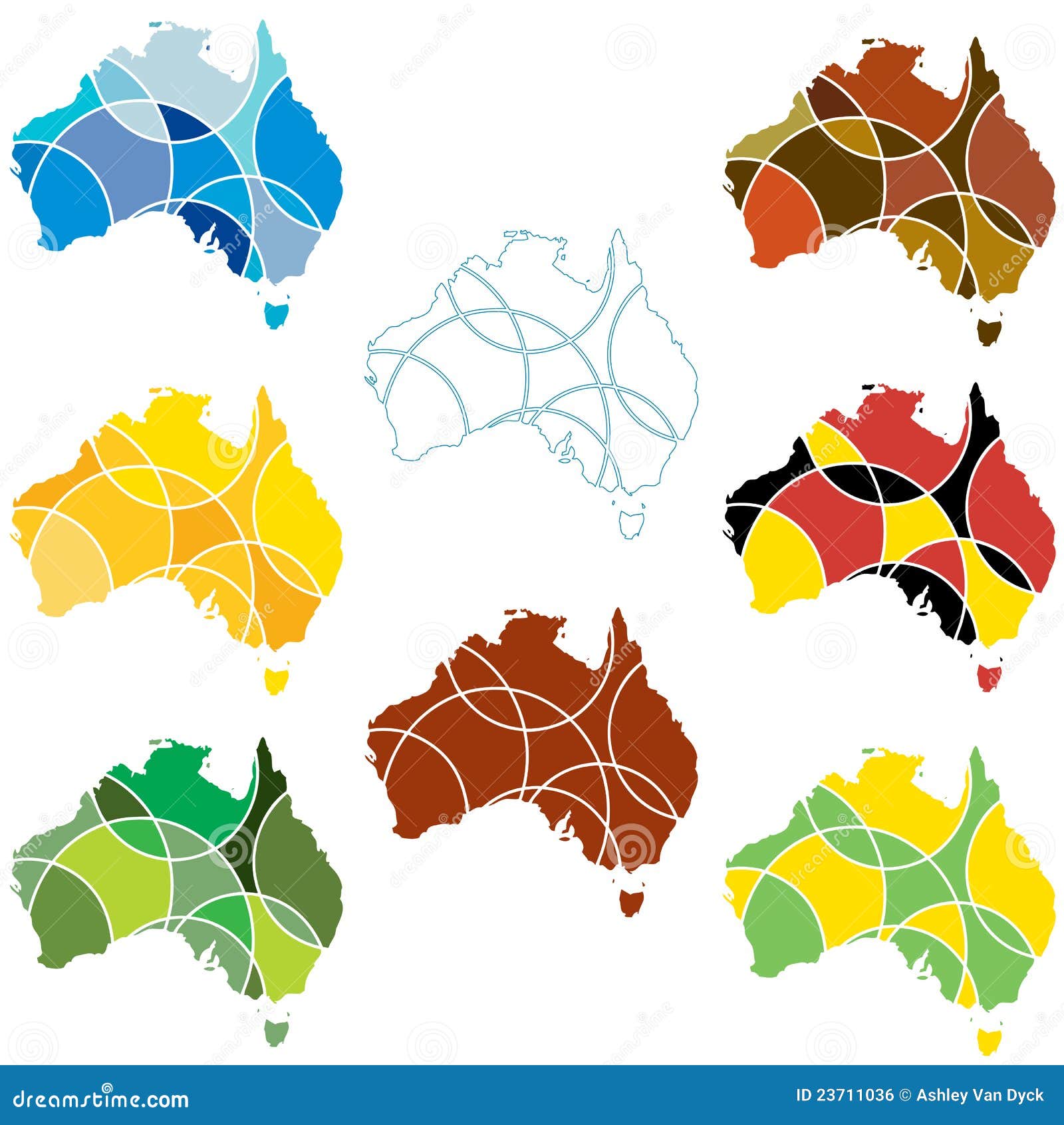 Colours of Australia stock vector. Illustration of blue - 23711036
