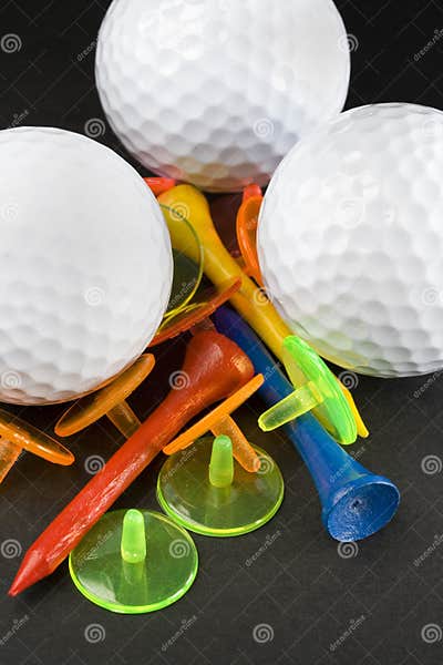 The colours of golf stock image. Image of accessory, yellow - 4477319