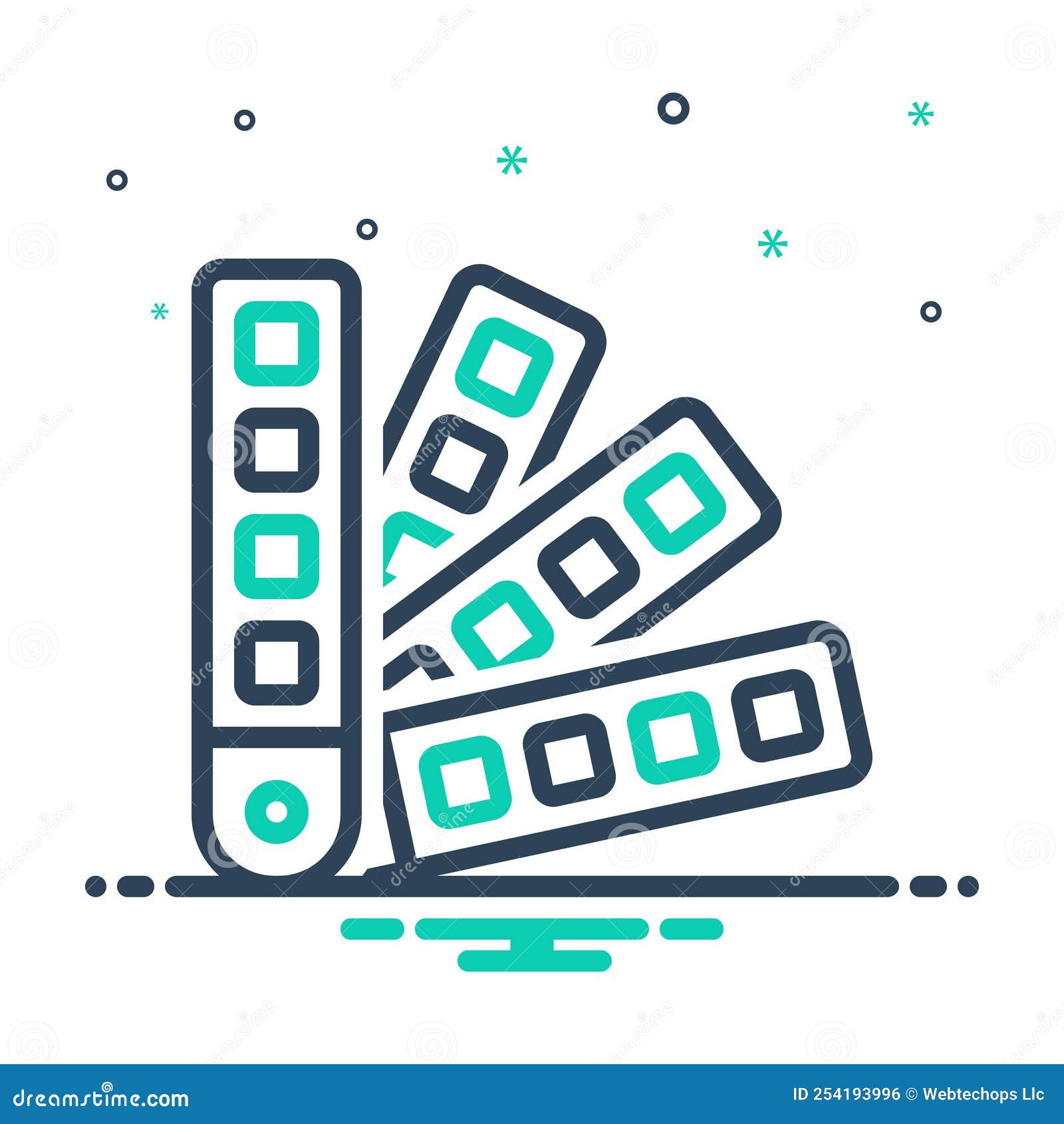 Mix Icon for Colours, Paint and Palette Stock Illustration ...