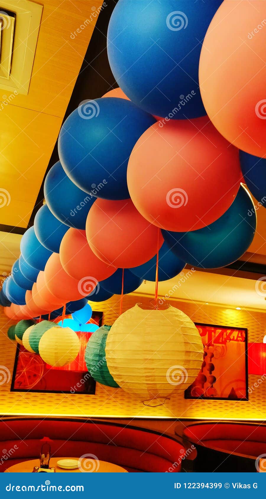 Ballon stock image. Image of life, pink, colours, blue - 122394399
