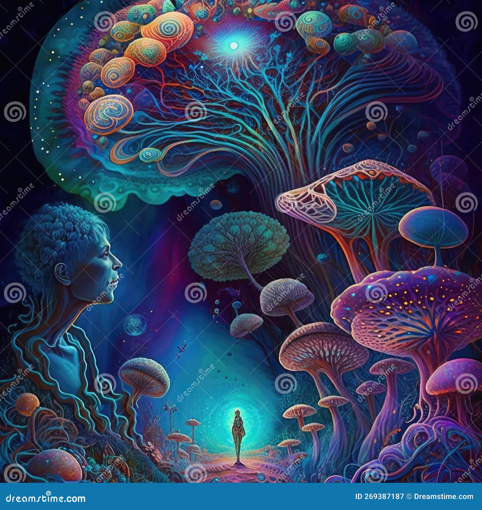 The Colours of the Mind Concept, Generated Ai Stock Illustration ...