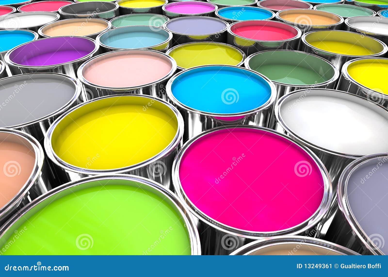 Colours Paint Can Background Stock Illustration - Illustration of ...