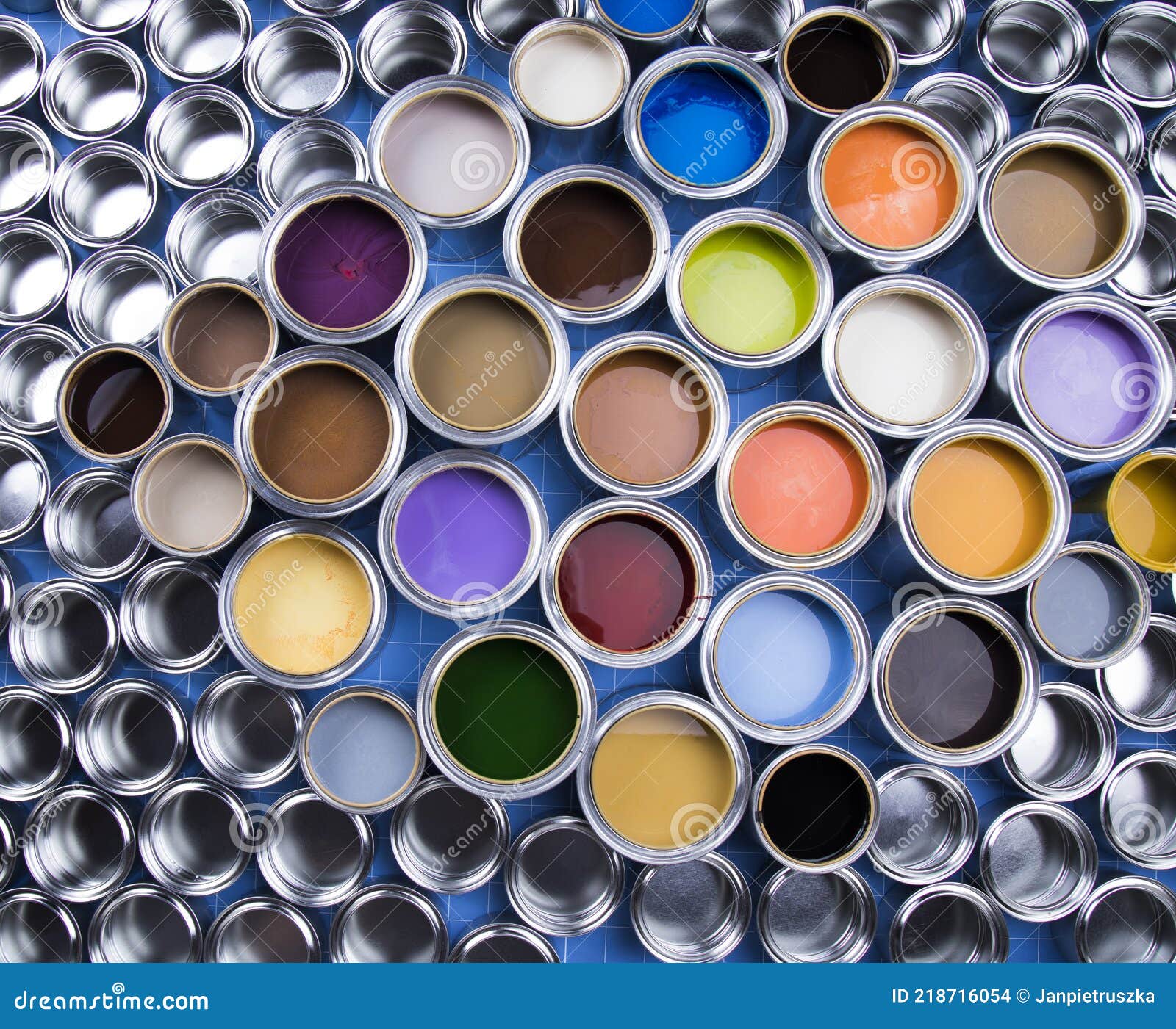 Colours Paint Can Rainbow Colors Background Stock Photo - Image of ...
