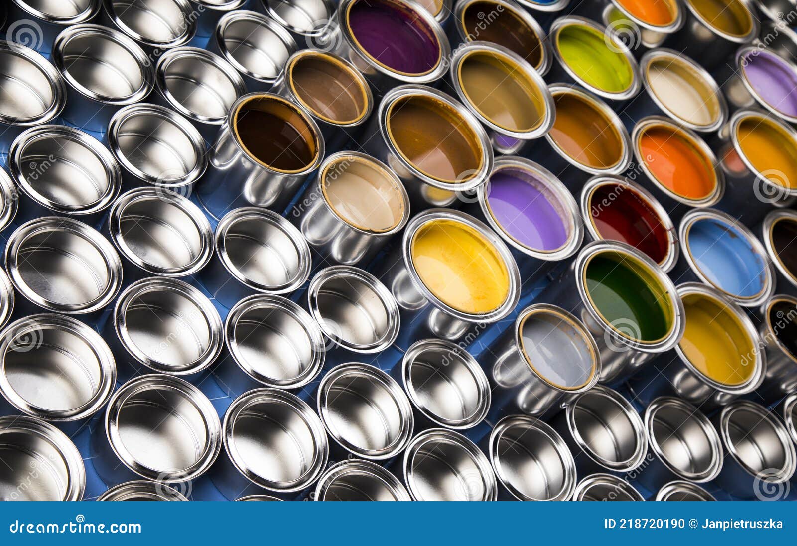 Colours Paint Can Rainbow Colors Background Stock Photo - Image of ...