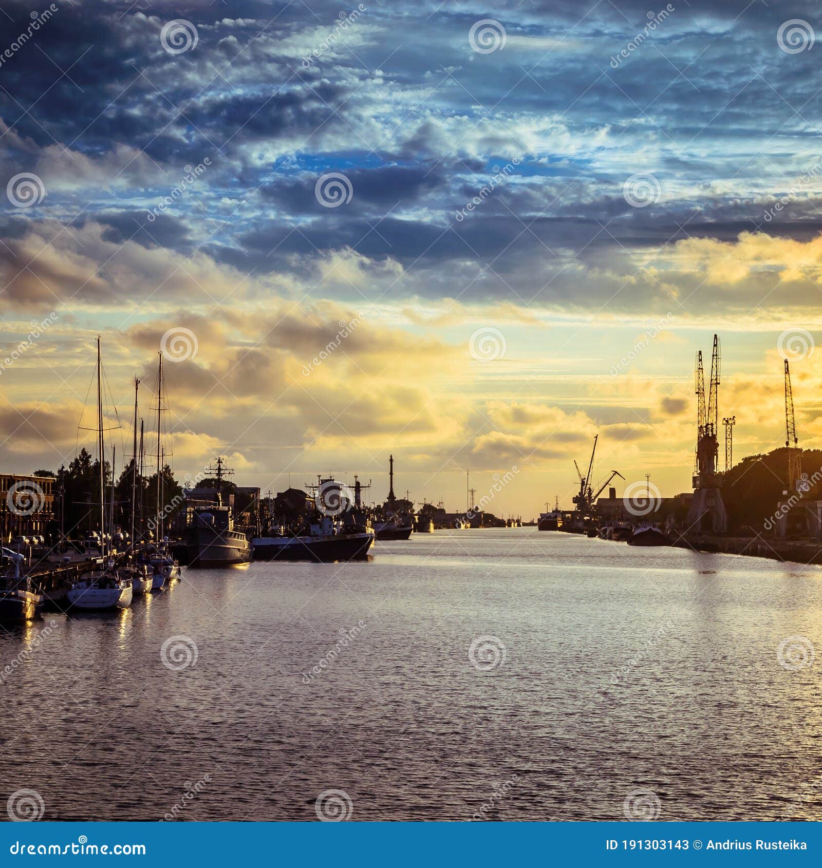 Colours of the Riga port stock image. Image of water - 191303143