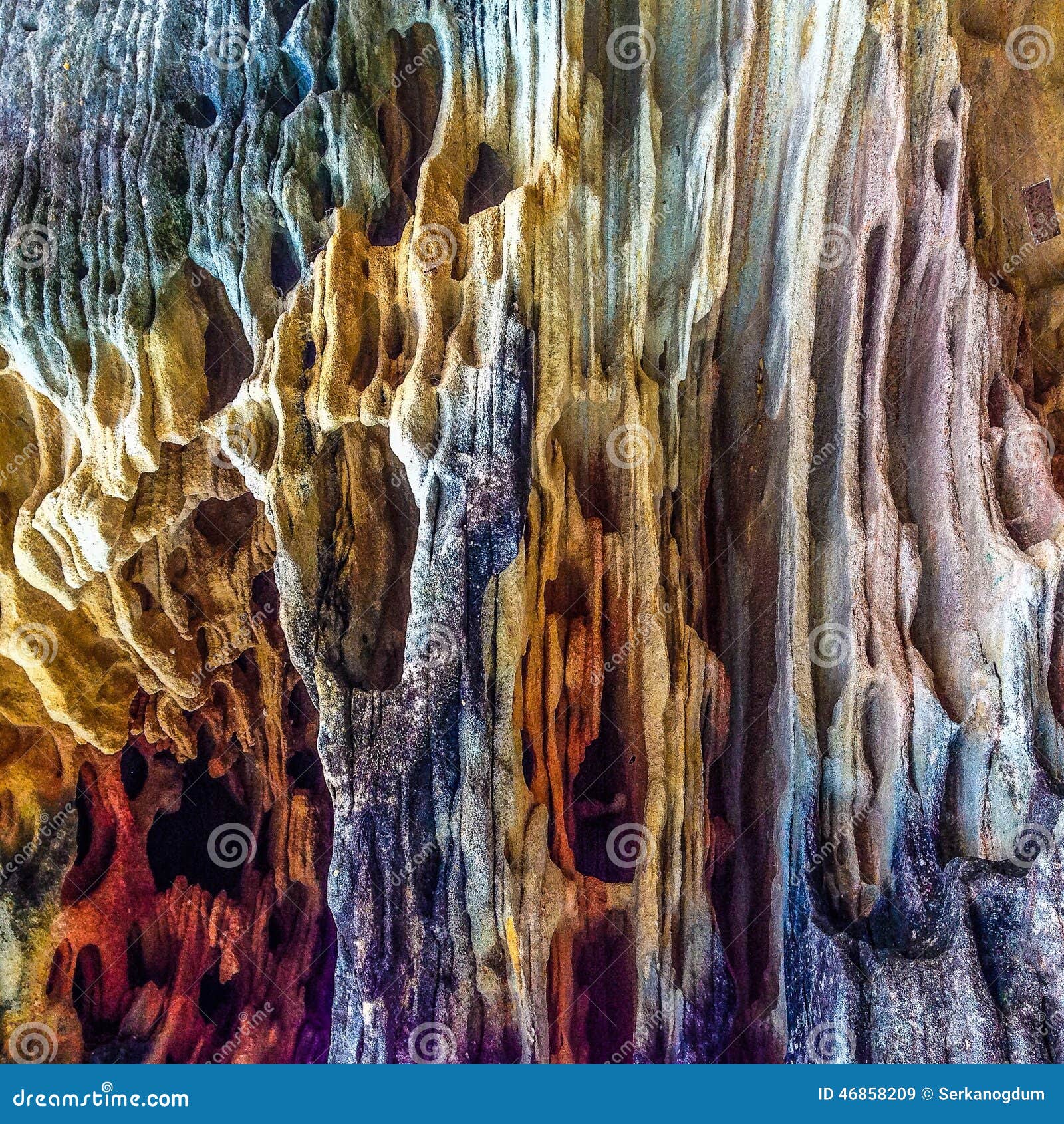 Colours on rock stock image. Image of coast, cliff, geological - 46858209