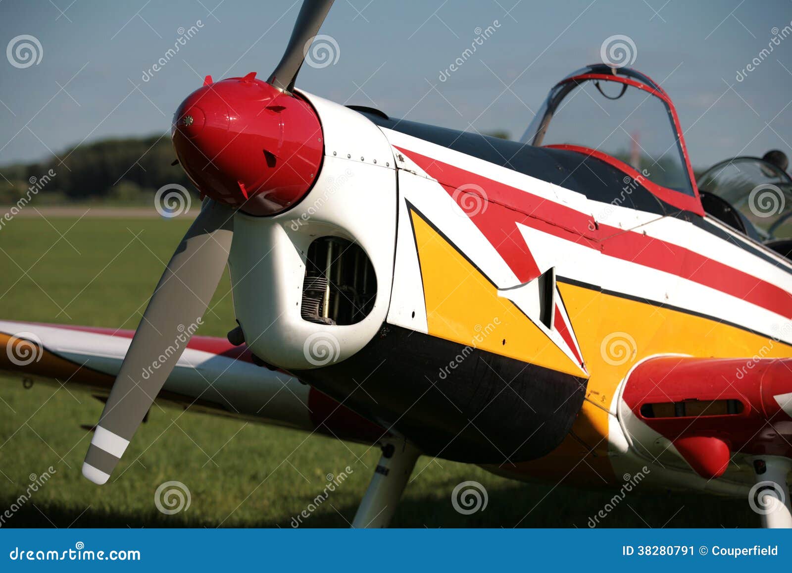 Colours small plane stock image. Image of aeronautics - 38280791
