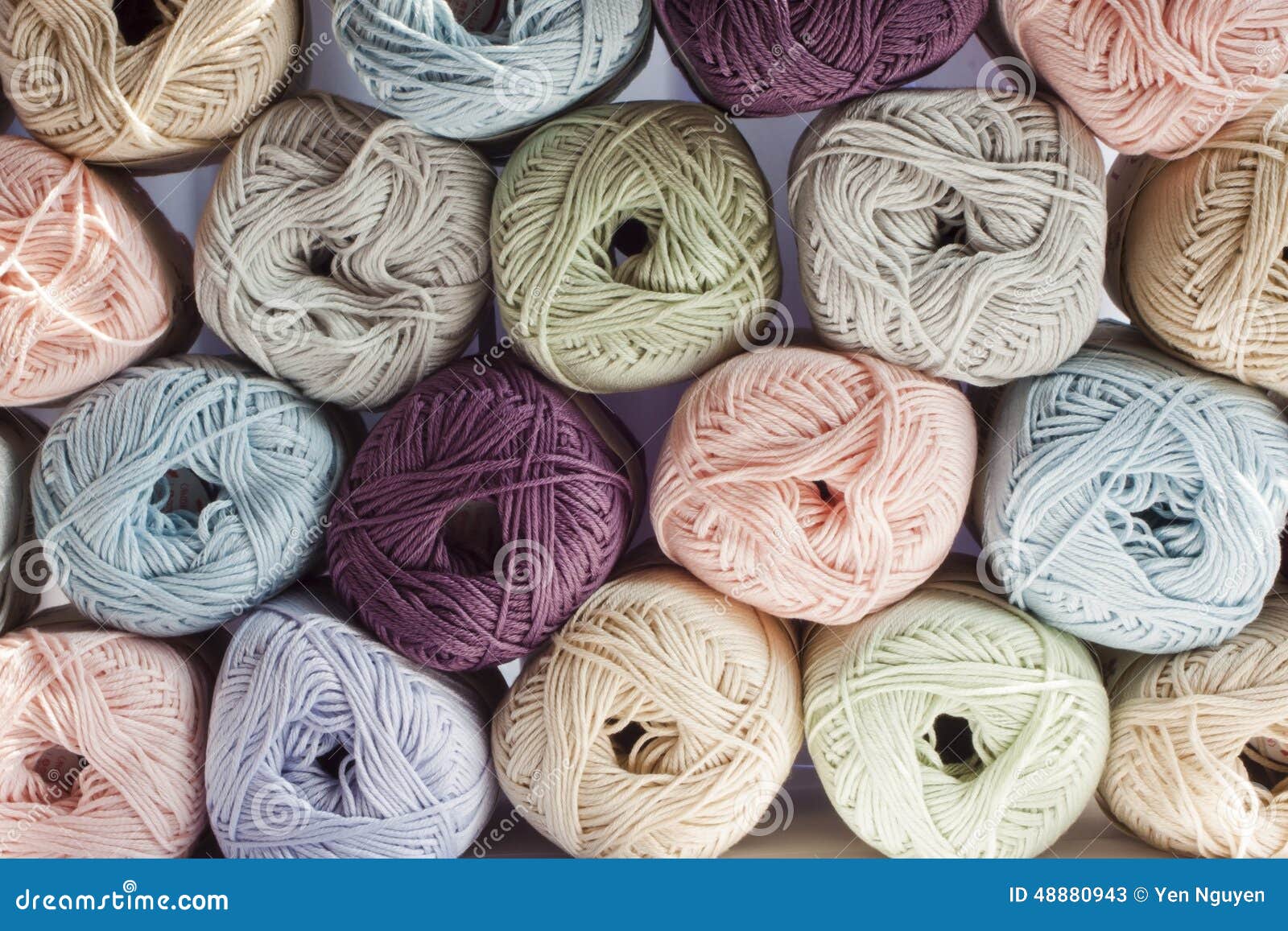 Colours of Yarns in White Background Stock Image - Image of industry ...