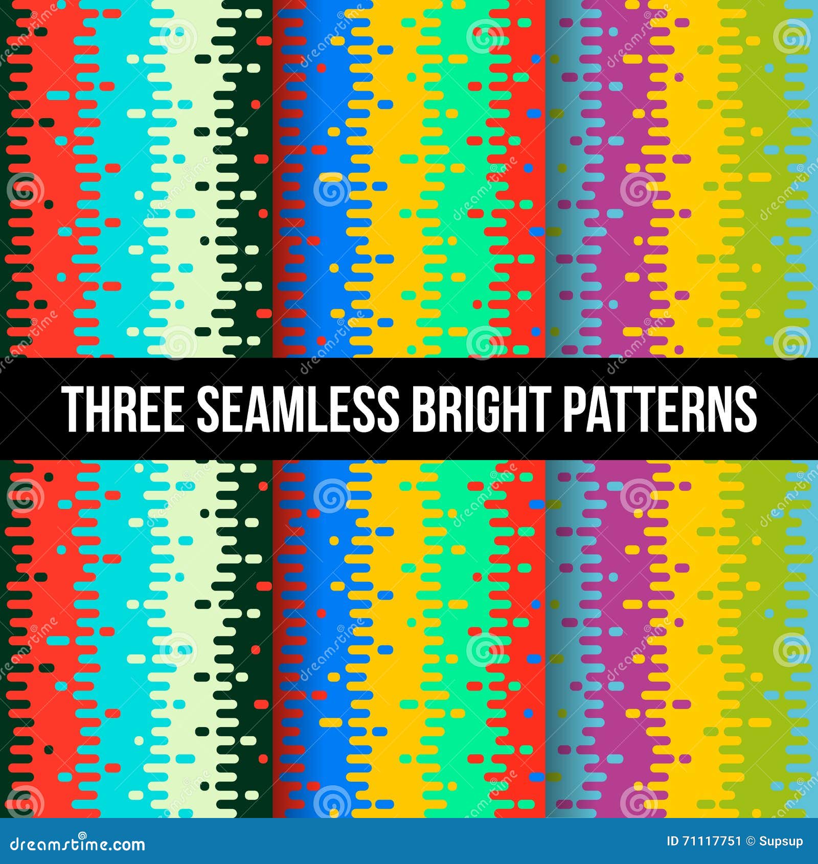 Colroful seamless patterns stock vector. Illustration of happy - 71117751