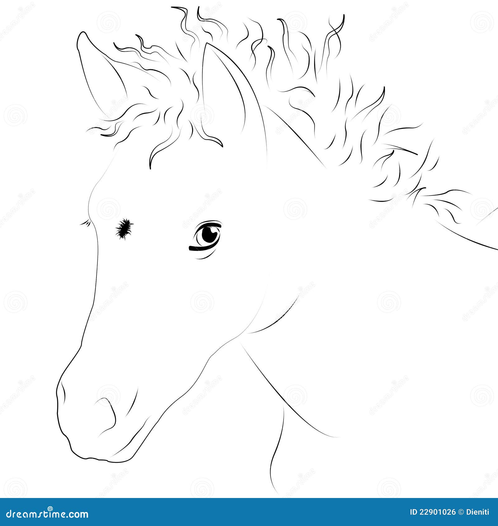 Colt As Line Drawing Royalty-Free Stock Image | CartoonDealer.com #22901026