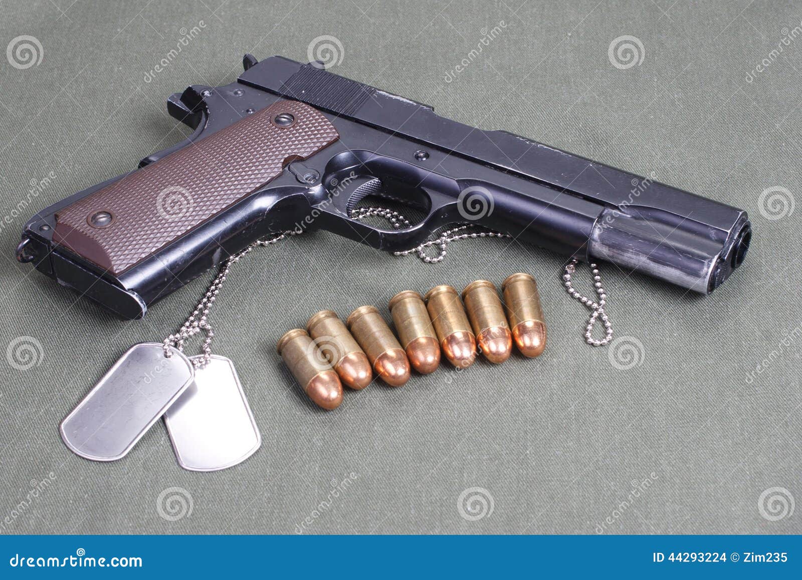 Colt M1911 Handgun On Fbi Uniform Royalty-Free Stock Photography ...