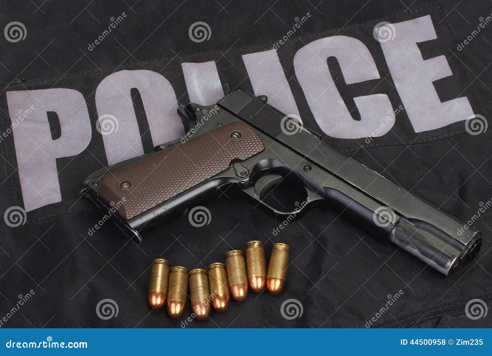 Colt M1911 Handgun On Fbi Uniform Royalty-Free Stock Photography ...