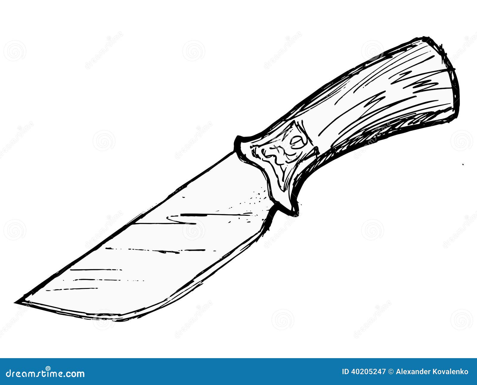 Coltello, arma del crimine illustrazione vettoriale. Illustrazione di ...