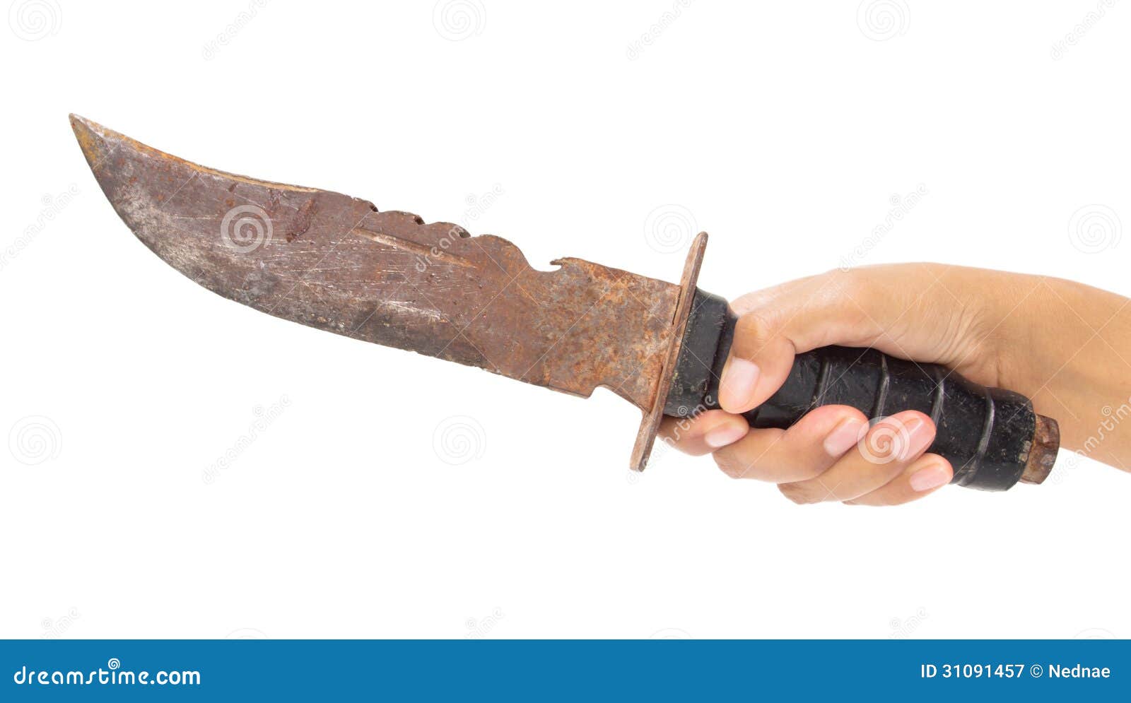 Coltello in una mano immagine stock. Immagine di attacco - 31091457