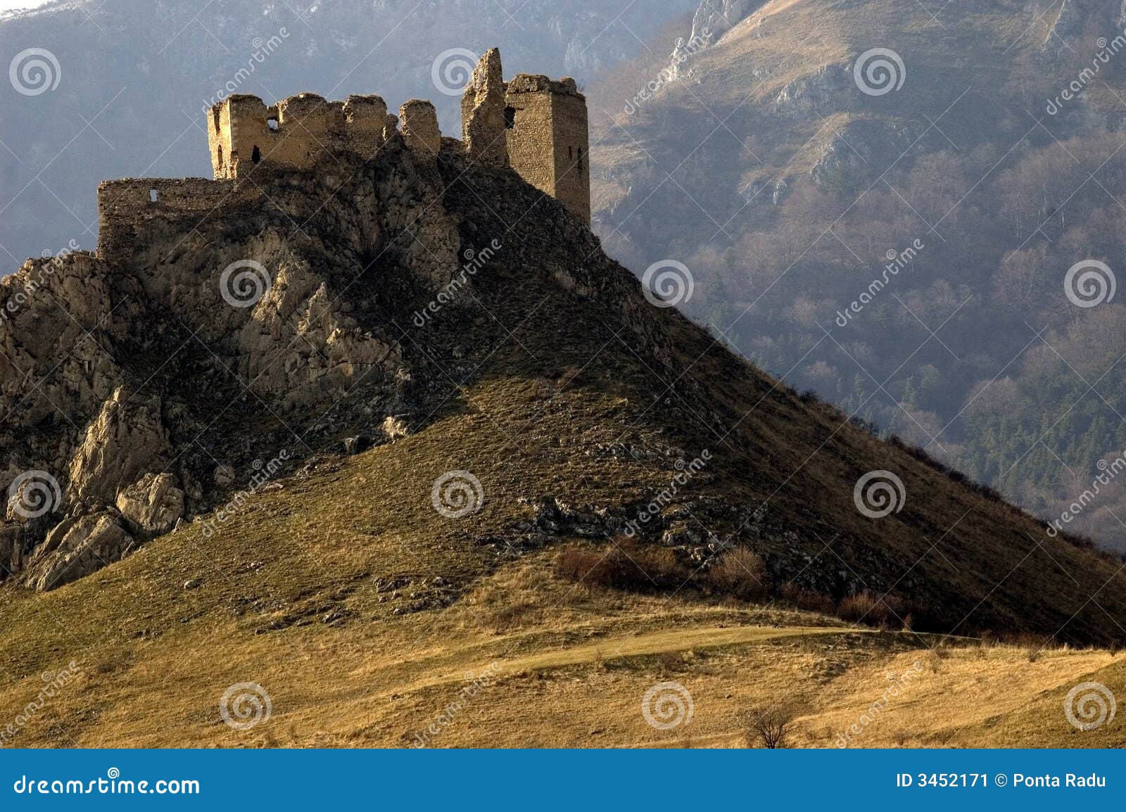 Coltesti fortress stock image. Image of mountain, buildings - 3452171
