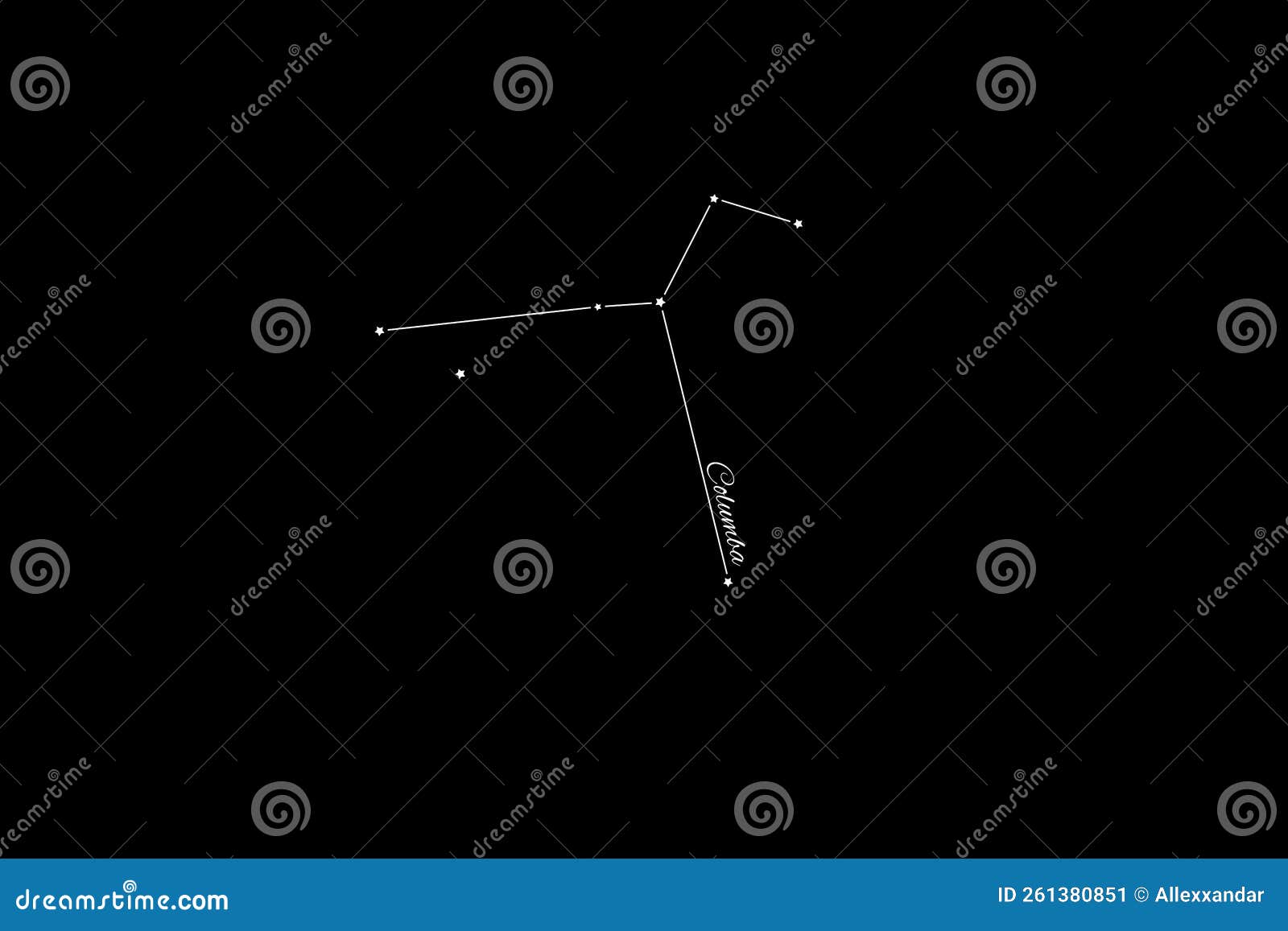 Columba Constellation, Cluster of Stars, Dove Constellation Stock Image ...