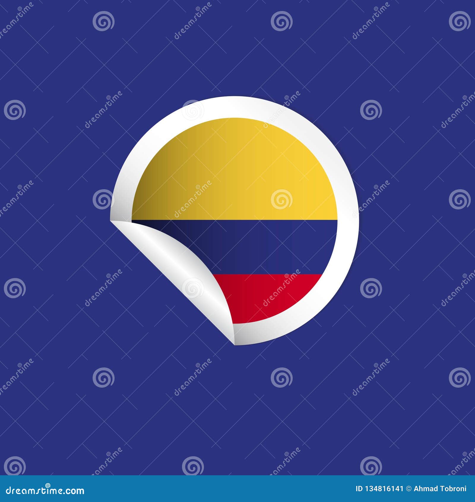 Columbia Label Flags Vector Design Illustration Stock Vector ...