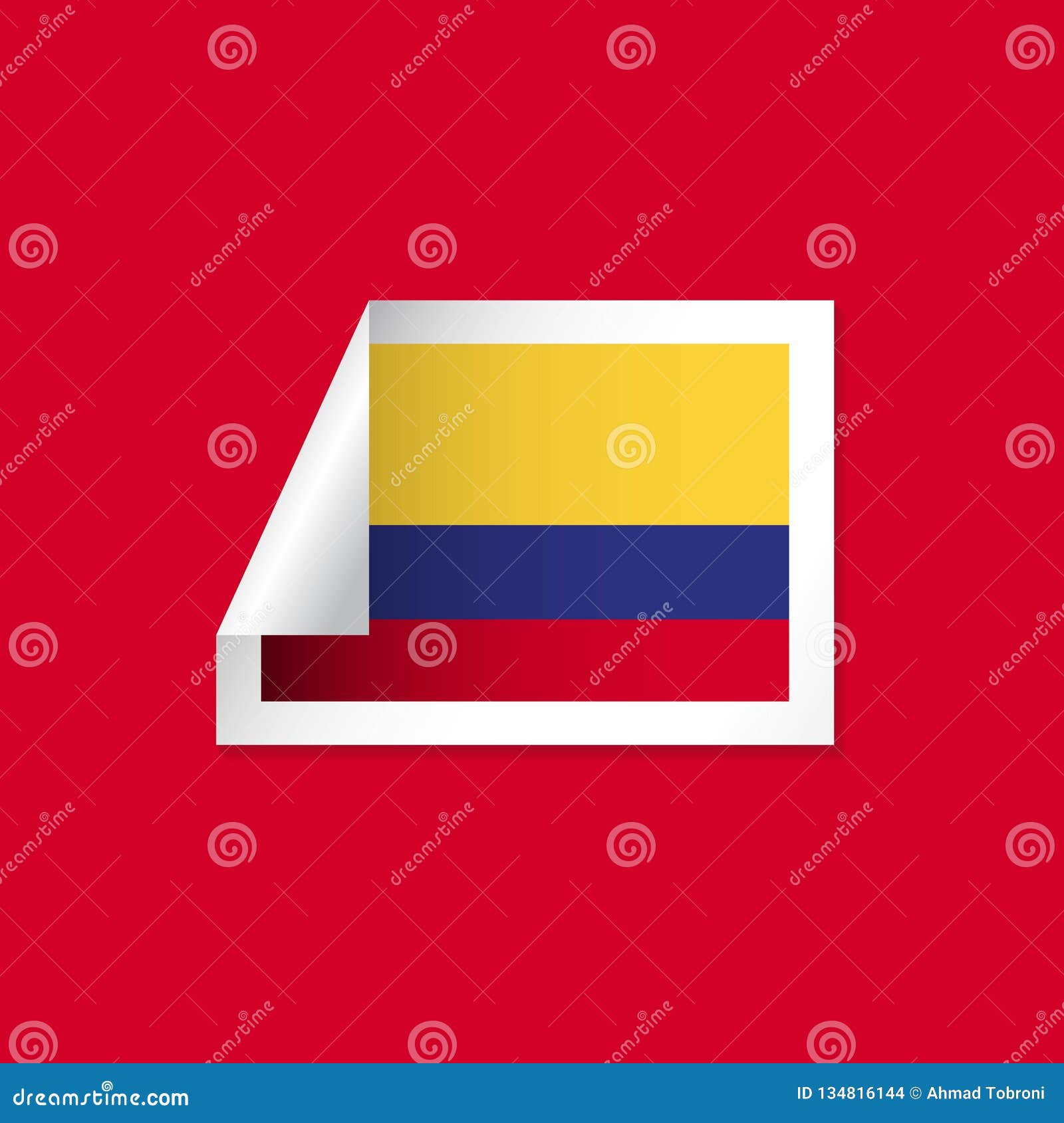 Columbia Label Flags Vector Design Illustration Stock Vector ...