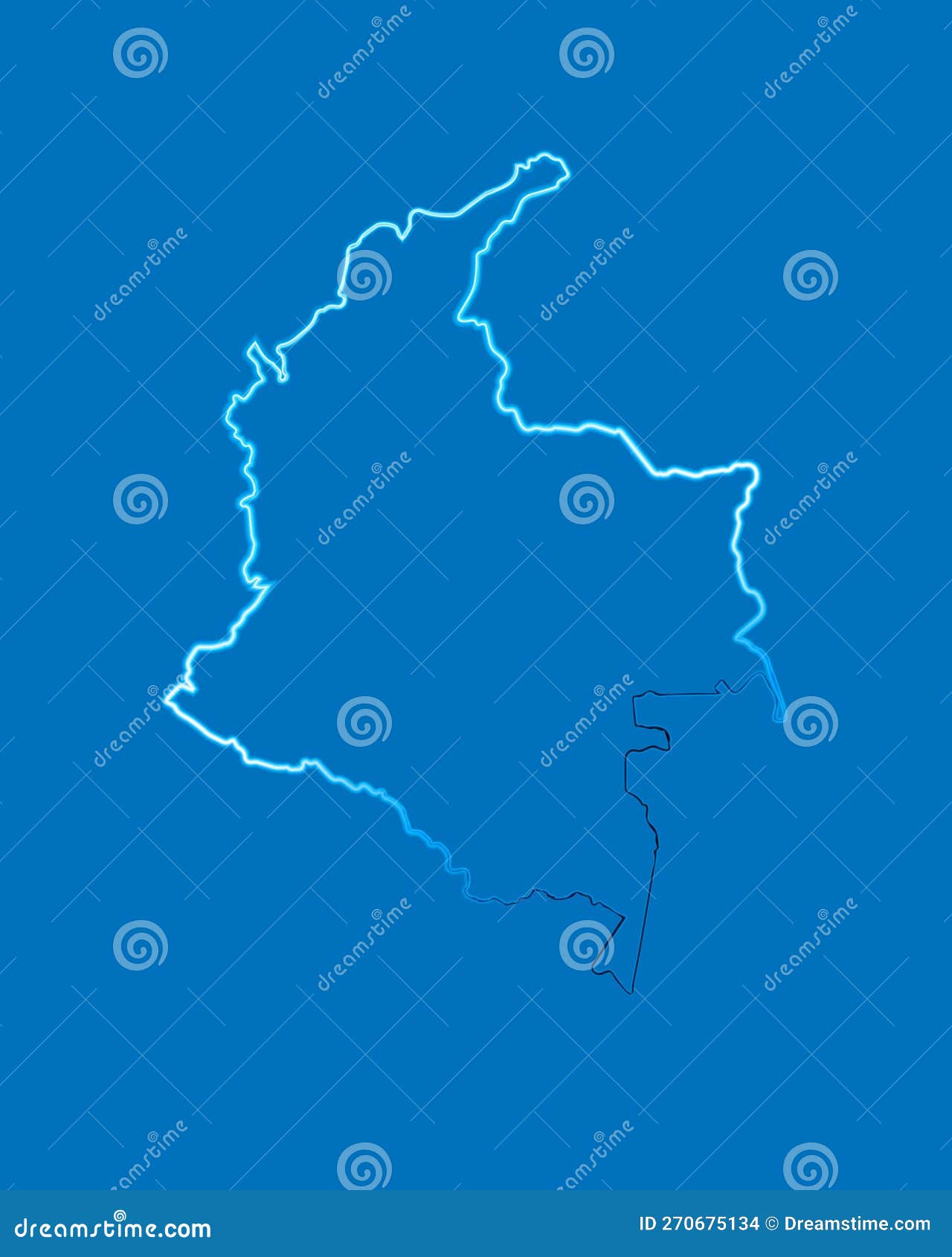 Columbia map. stock vector. Illustration of cartography - 270675134