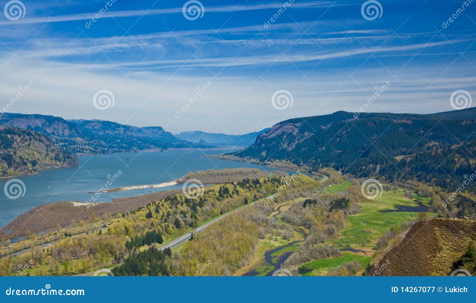 Columbia River Gorge National Scenic Area. Stock Image - Image of ...