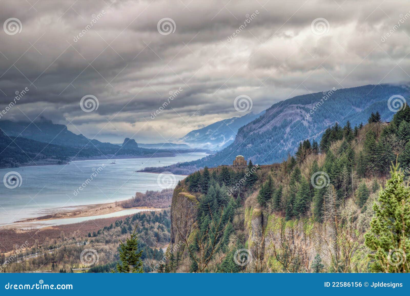 Columbia River Gorge Scenic View in Oregon Stock Photo - Image of ...