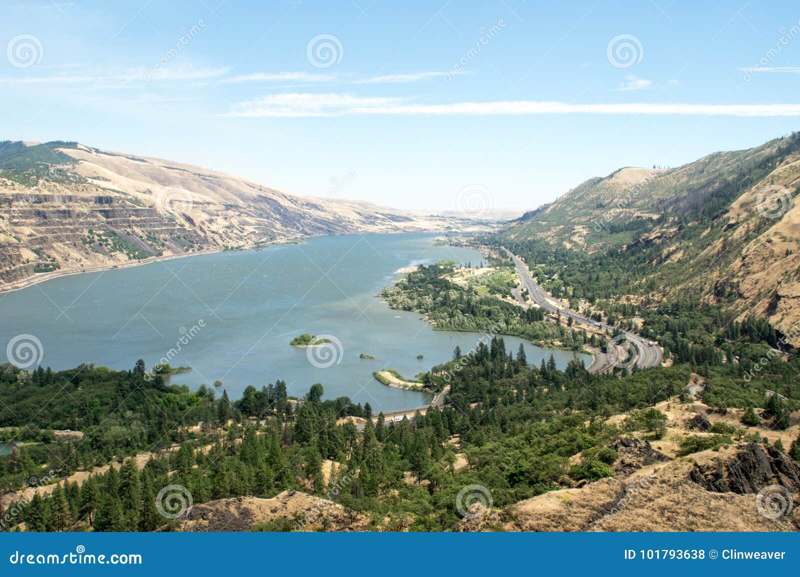 Columbia River Valley stock photo. Image of deserted - 101793638