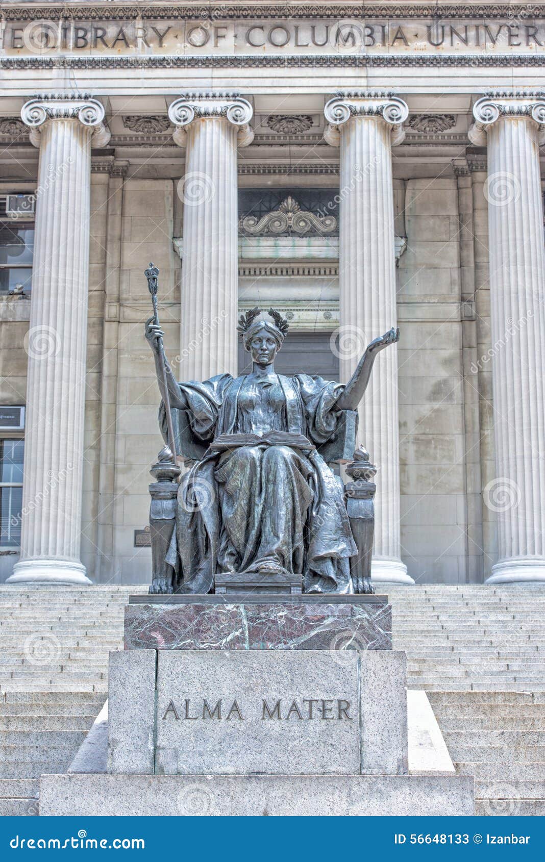 Columbia University Library in New York Stock Image - Image of city ...