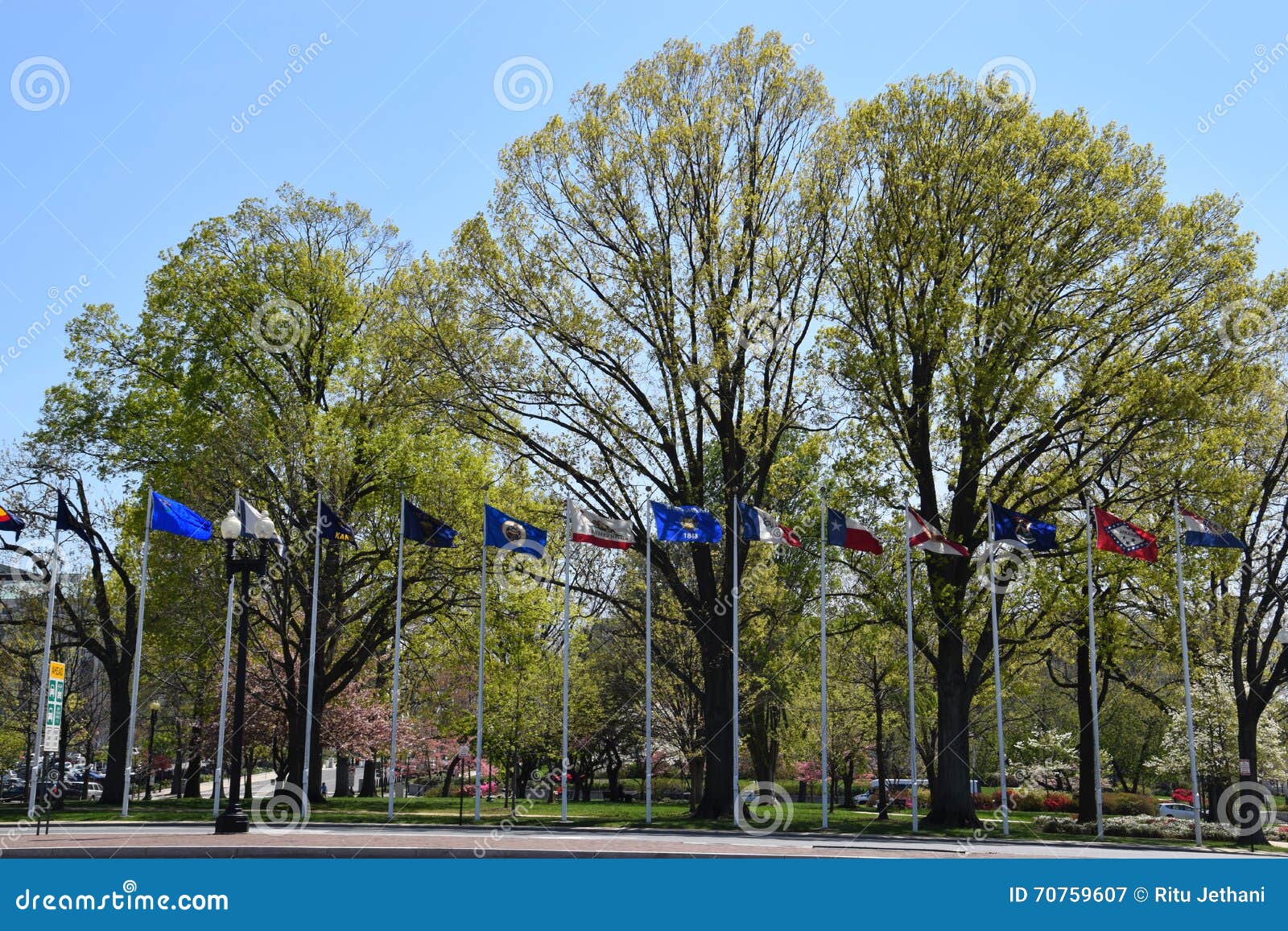 Columbus Circle in Washington DC Stock Image - Image of poles ...