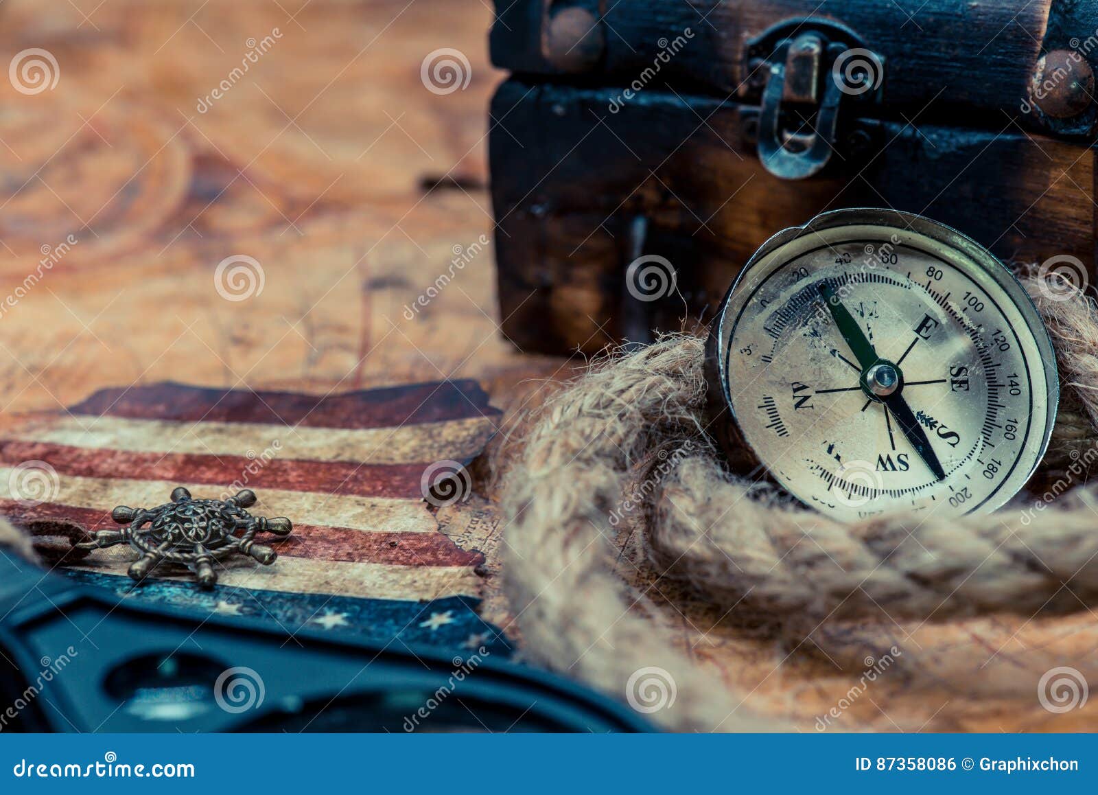 Columbus and compass stock photo. Image of search, investigation - 87358086