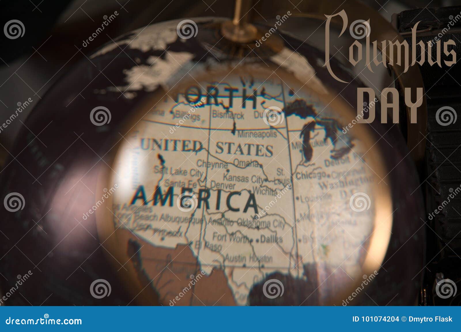 Columbus Day Map Do Continente Americano Foto de Stock - Imagem de ...