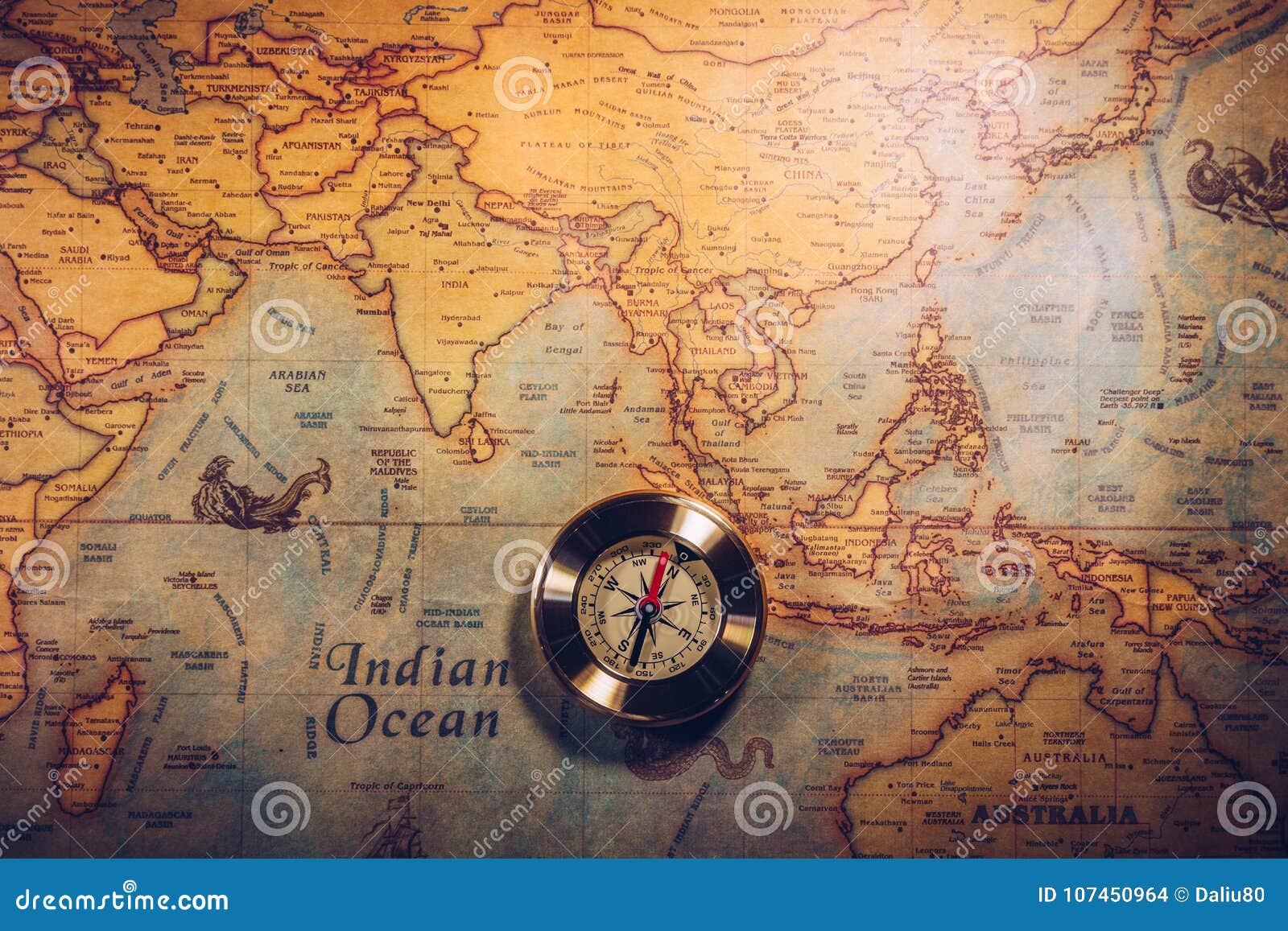 Columbus Day and World Map with Compass Stock Photo - Image of life ...