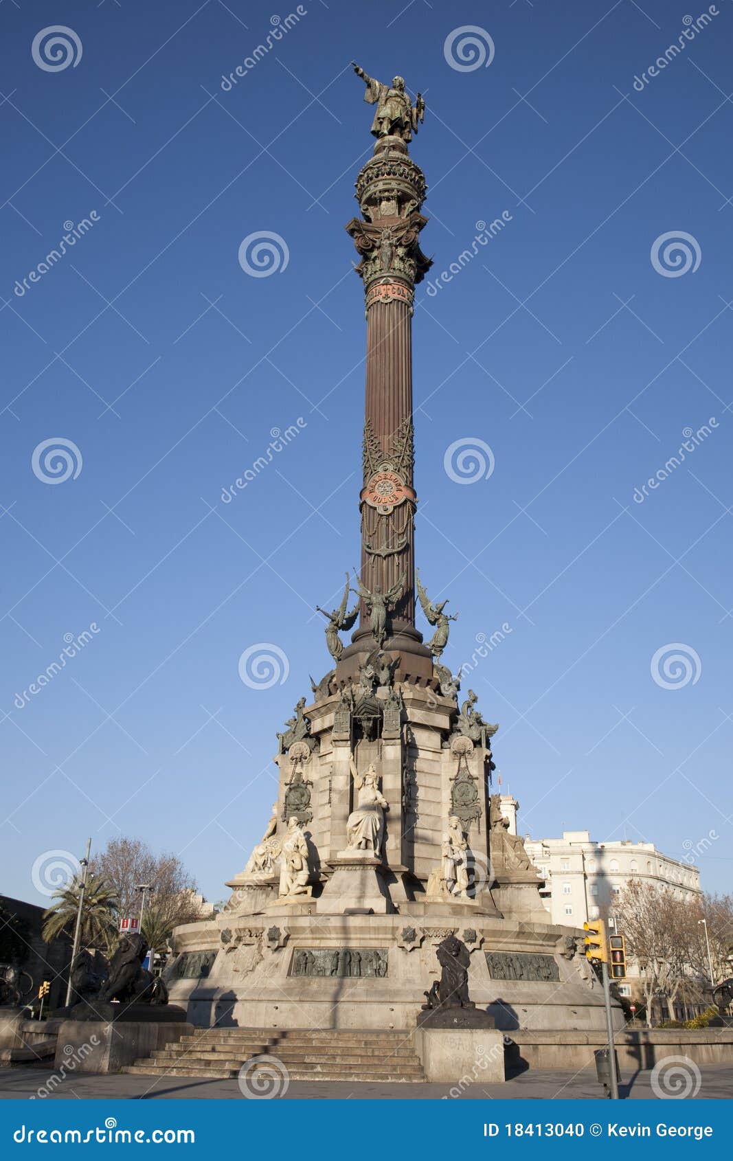 Columbus Monument, Barcelona Stock Photo - Image of america, statue ...