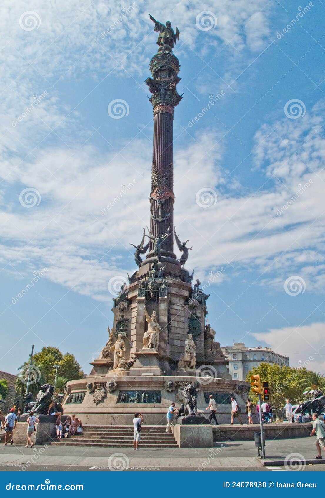 Columbus Monument, Barcelona Editorial Image - Image of monument ...