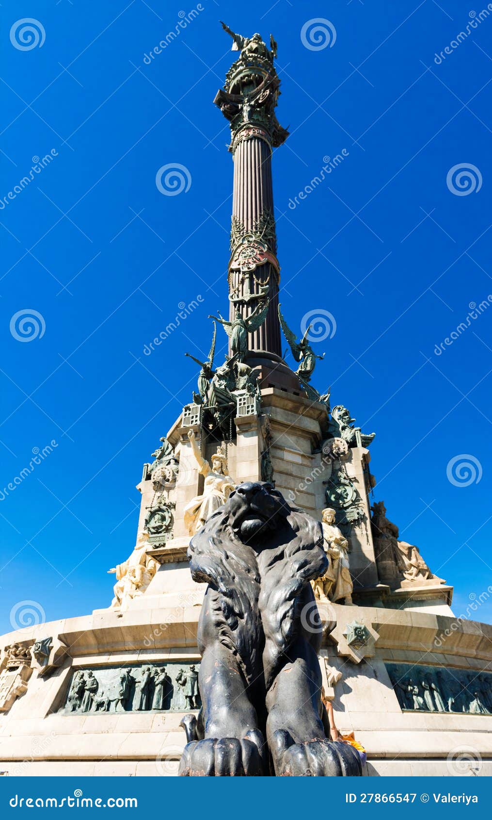 The Columbus Monument in Barcelona Stock Image - Image of cityscape ...