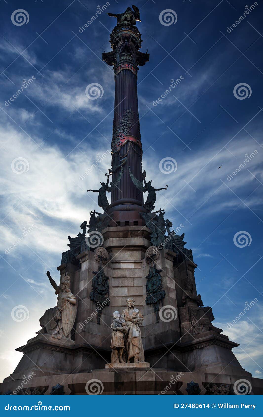 Columbus Monument Barcelona Spain Stock Photo - Image of columbus ...