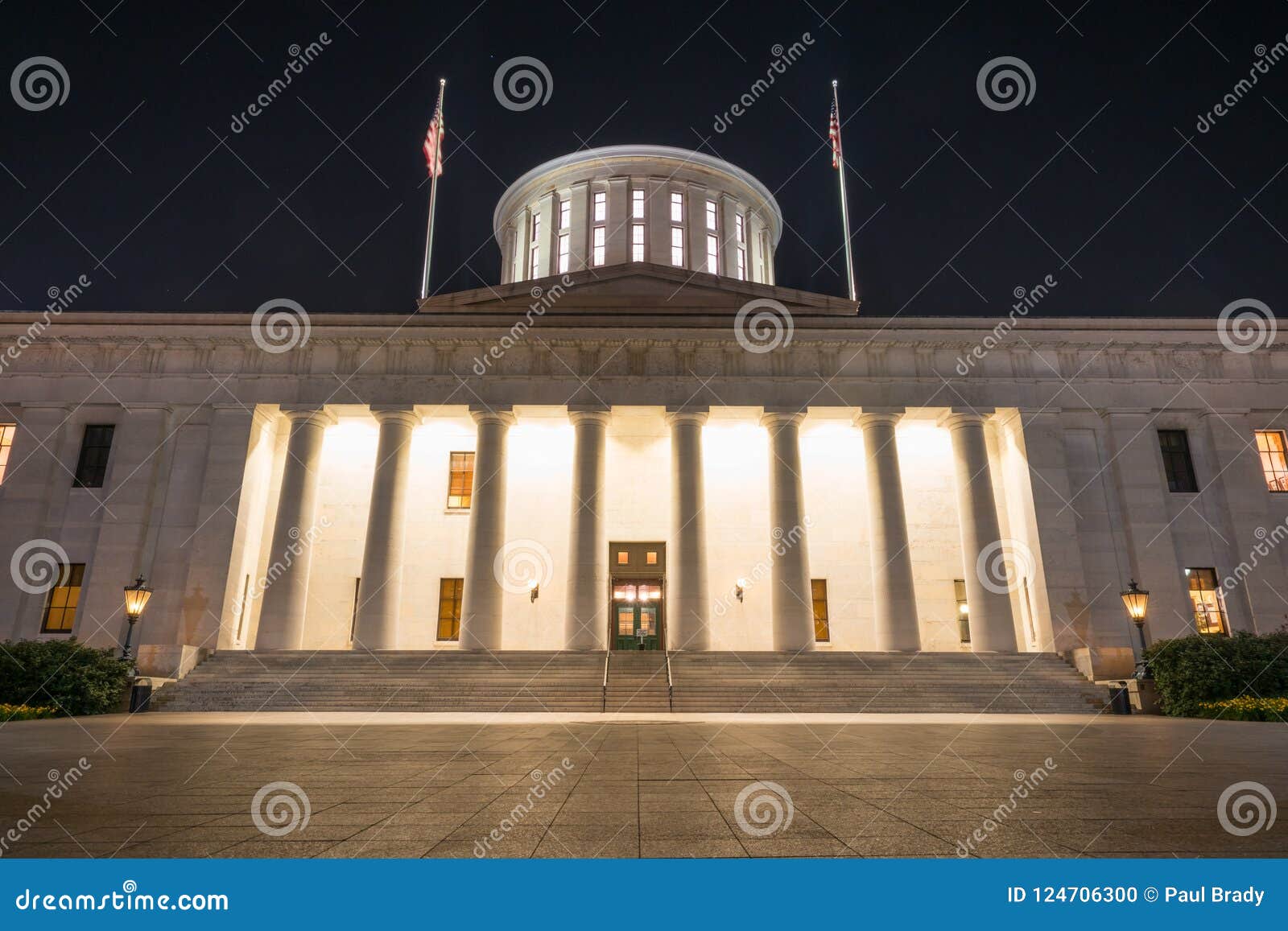 Columbus, Ohio Capital Building Stock Photo - Image of skyline ...