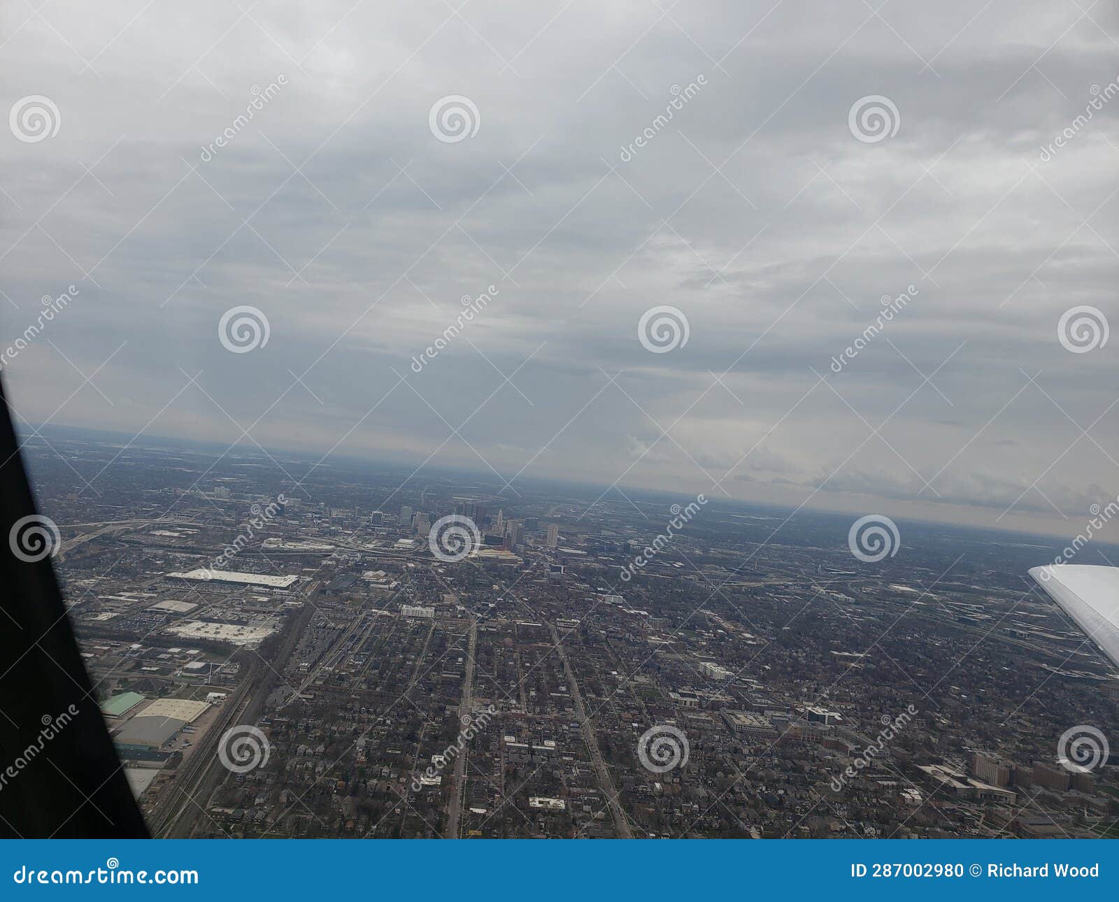 Columbus, Ohio Seen from a Plane Stock Photo - Image of background ...