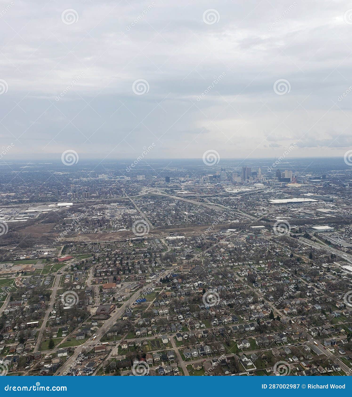 Columbus, Ohio Seen from a Plane Stock Image - Image of clean, high ...
