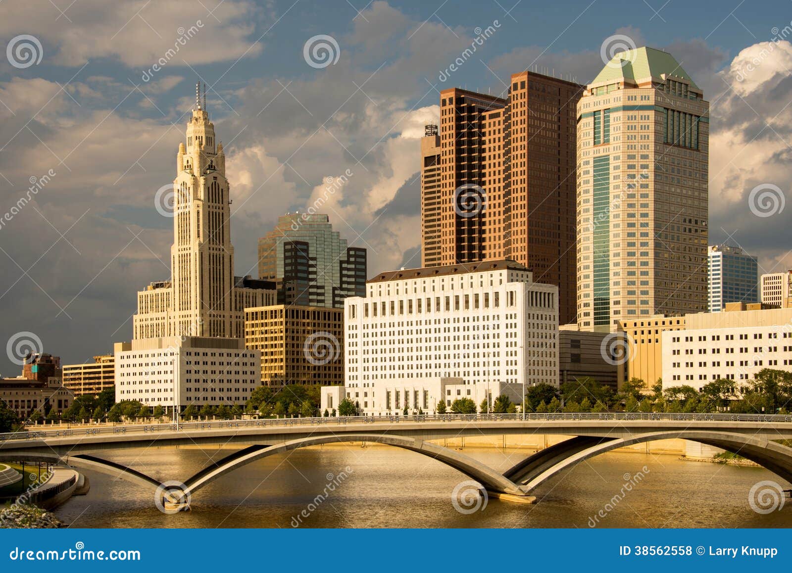 Columbus Ohio Skyline in the Afternoon Stock Photo - Image of rich ...